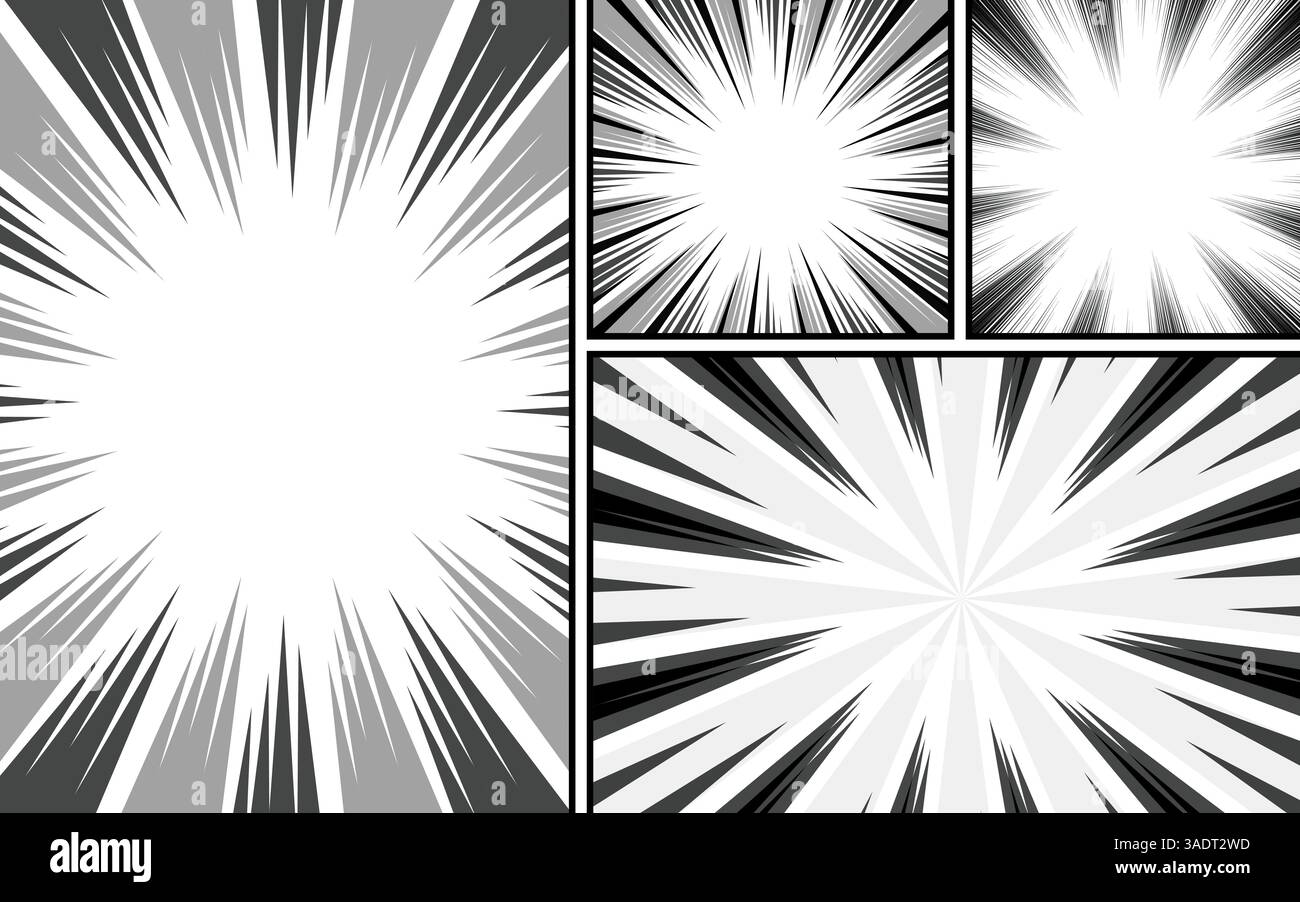 Comic book template. Comic magazine cover and grid page layout ...