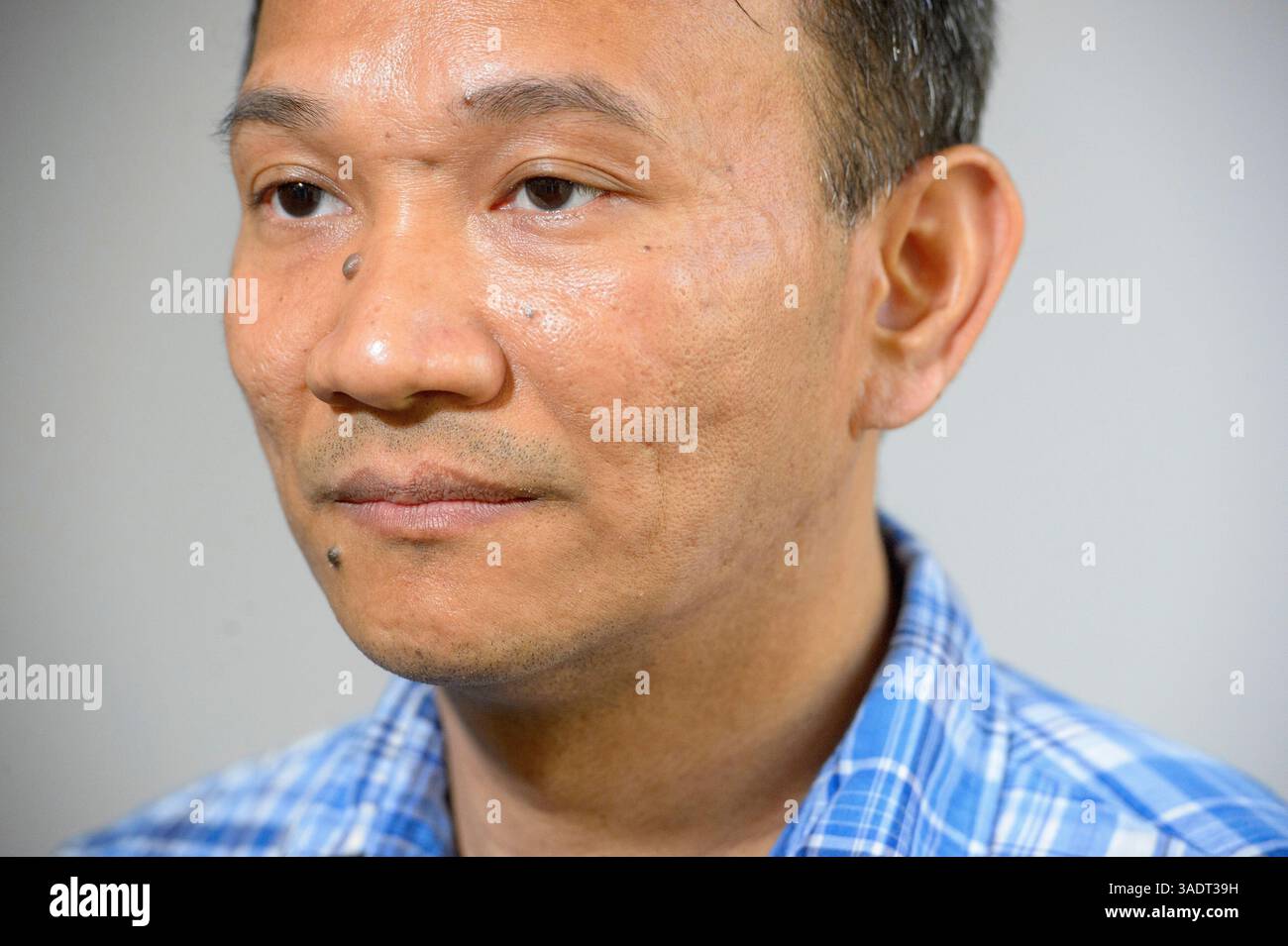 Vuthy Tha, a Cambodian reporter at Radio Free Asia who spent 7 years in a Thai refugee camp ...