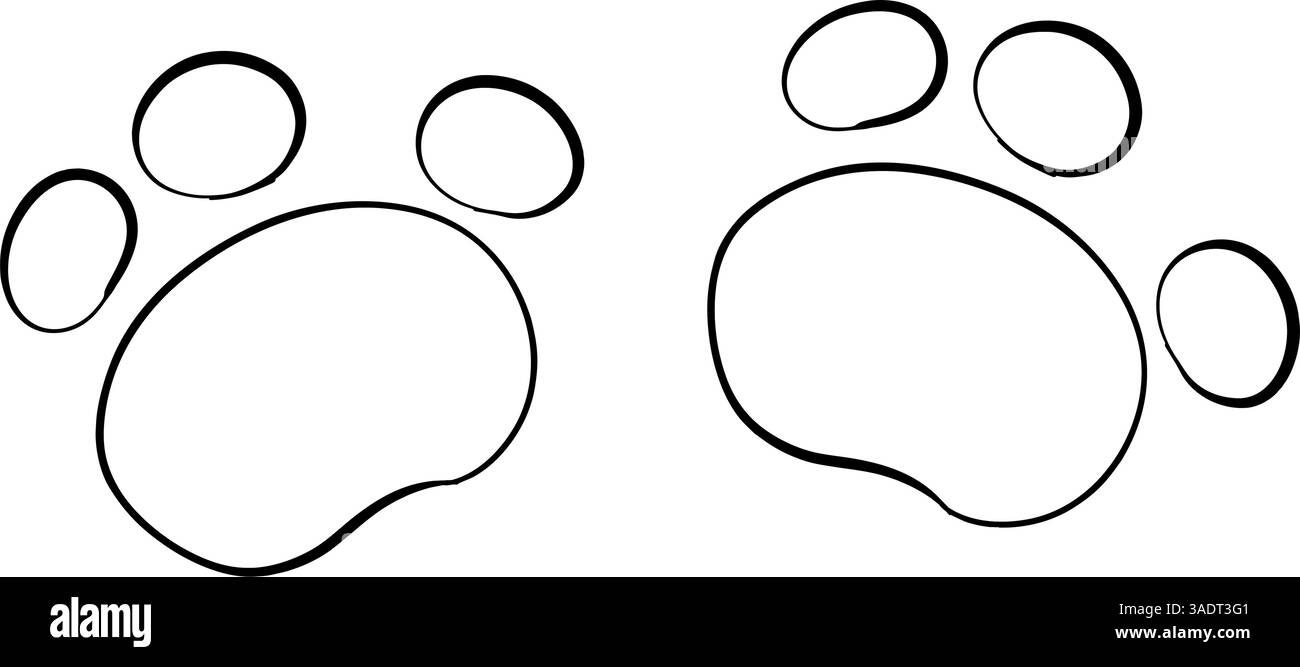 Vector dinosaur tracks. Jurassic set, clip art. Illustration for design ...