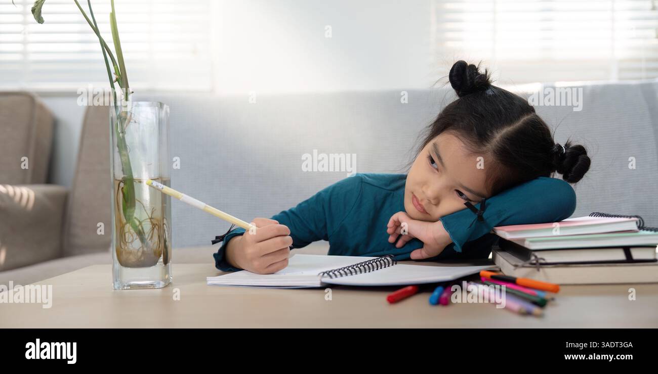 Finding Focus Amid Distraction. A girl contemplates while trying to ...