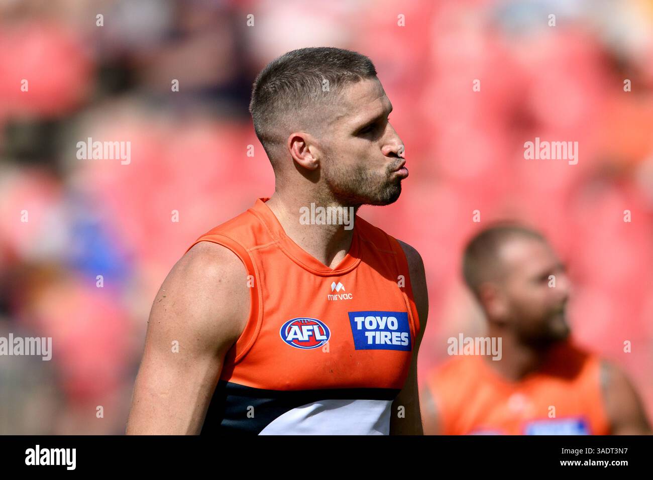 Sydney, Australia. 06th Apr, 2025. Jesse Hogan of the GWS Giants ...