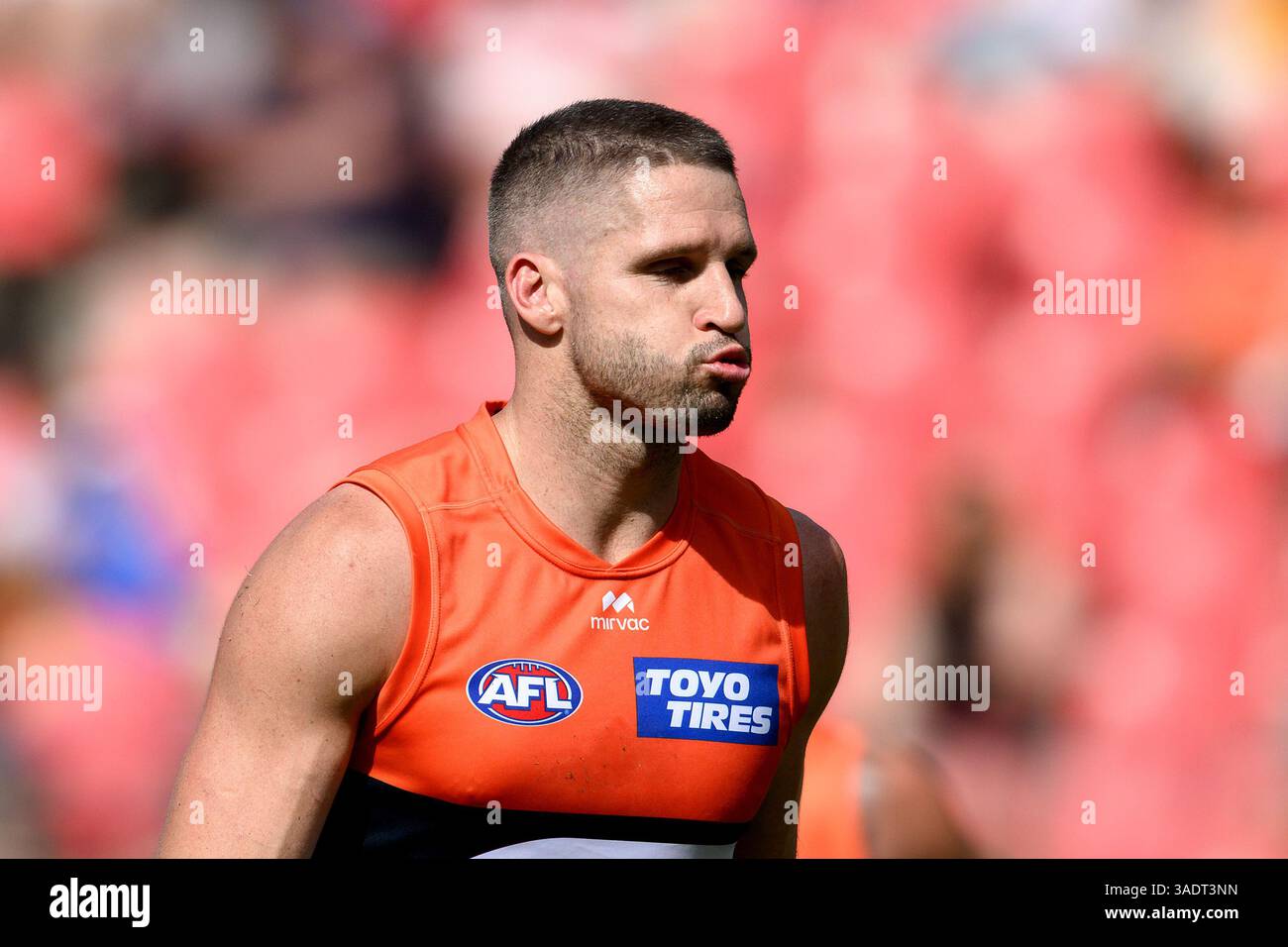 Sydney, Australia. 06th Apr, 2025. Jesse Hogan of the GWS Giants ...