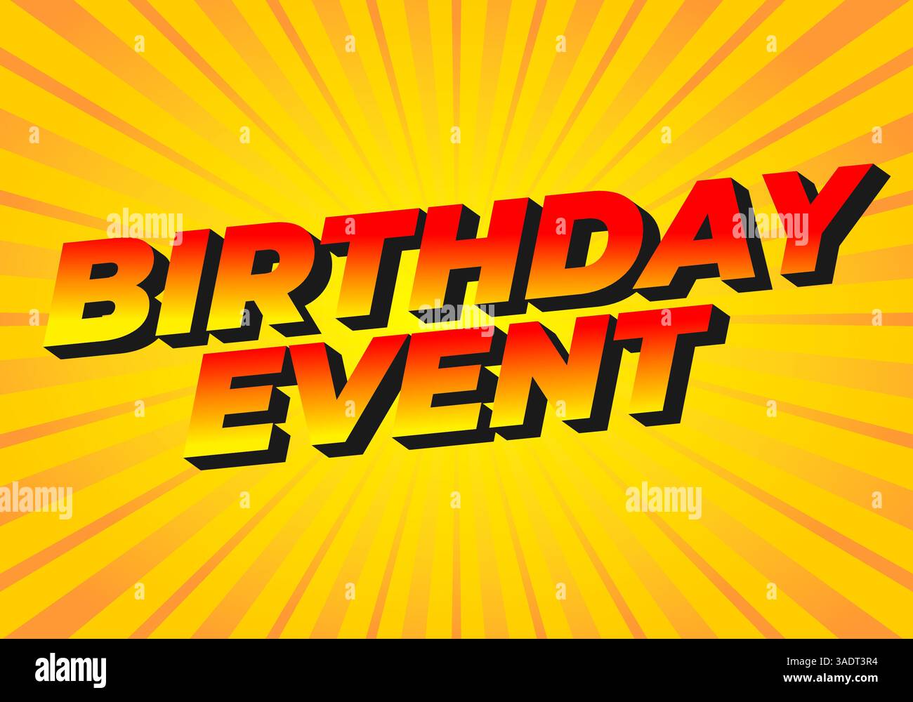 Birthday event. Text effect design for print and online media ...