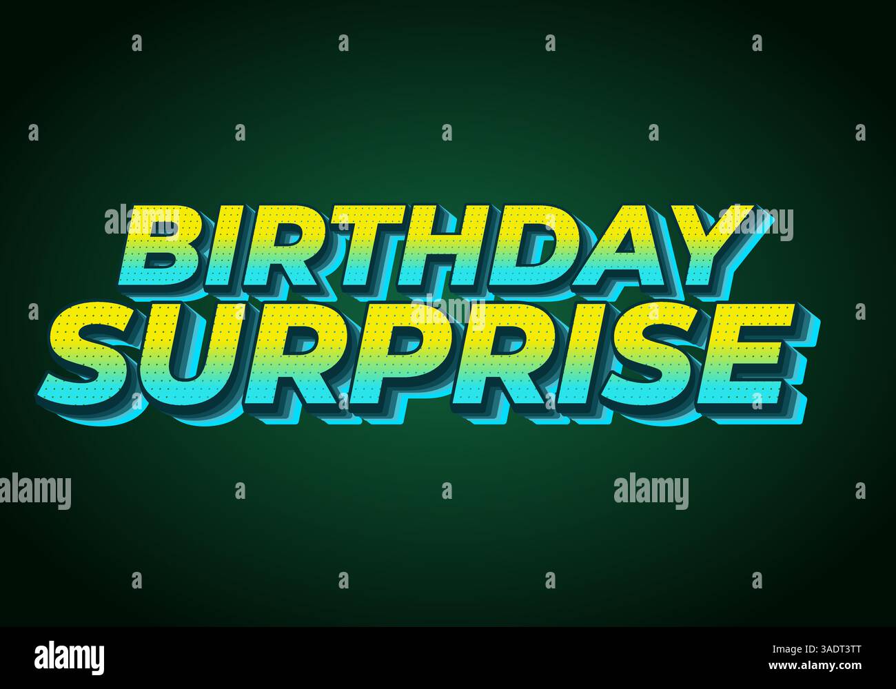 Birthday surprise. Text effect design for a birthday celebration or ...