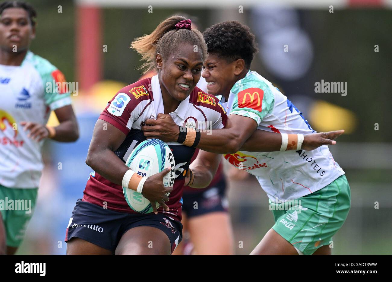 Brisbane, Australia. 06th Apr, 2025. Ivania Wong of the Reds competes ...