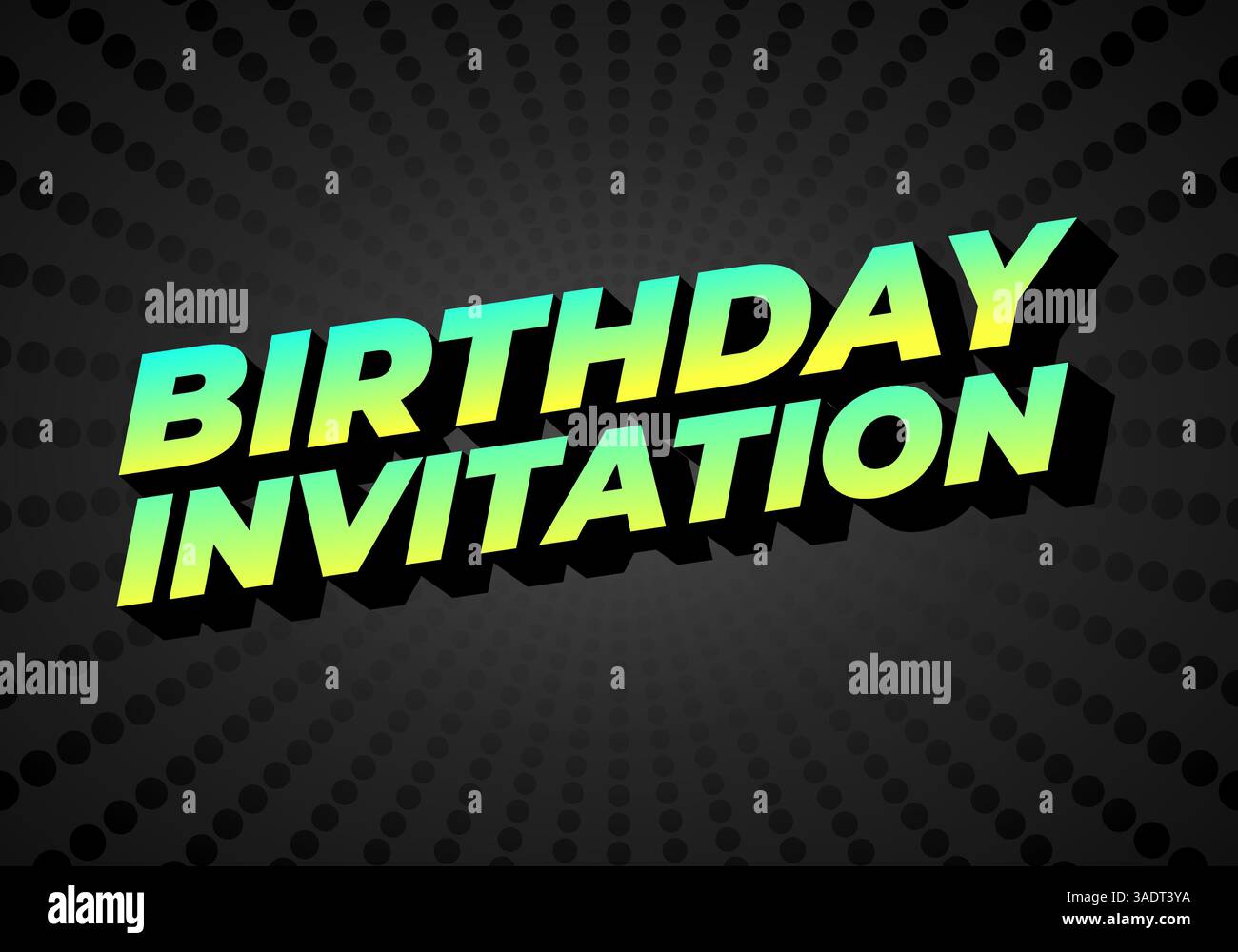 Birthday invitation. Text effect design for online and printed ...
