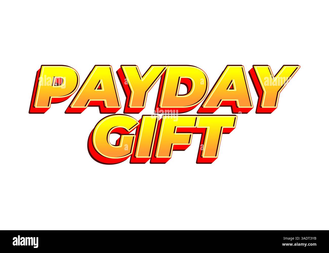 Payday gift. Text effect design for social media and print promotion ...