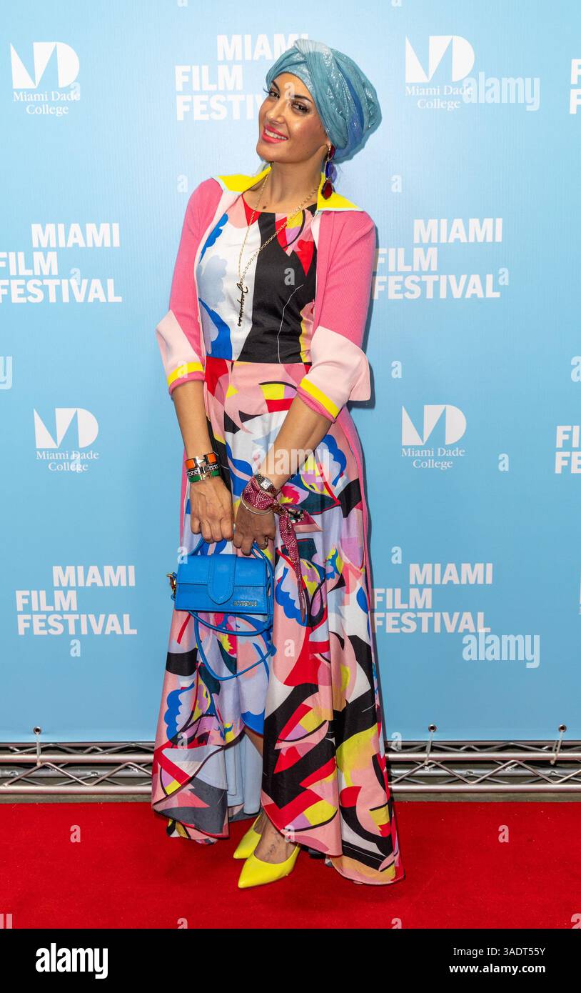 MIAMI, FLORIDA - APRIL 05: Nyla Hazratjee attends the premiere of "The ...