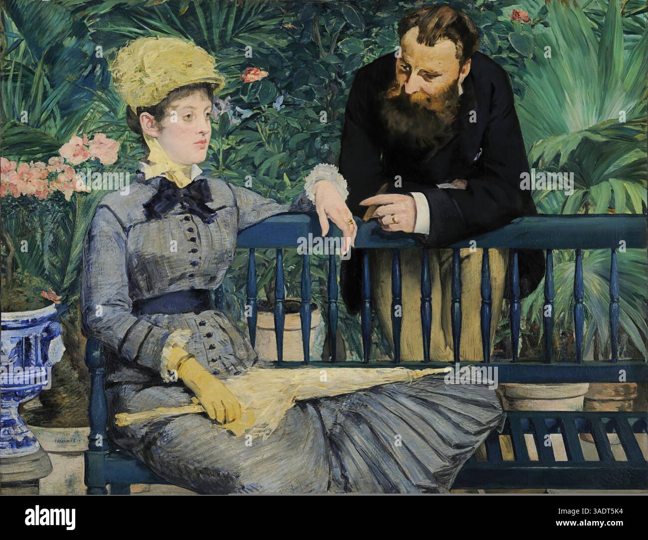 édouard manet garden Stock Vector Images - Alamy