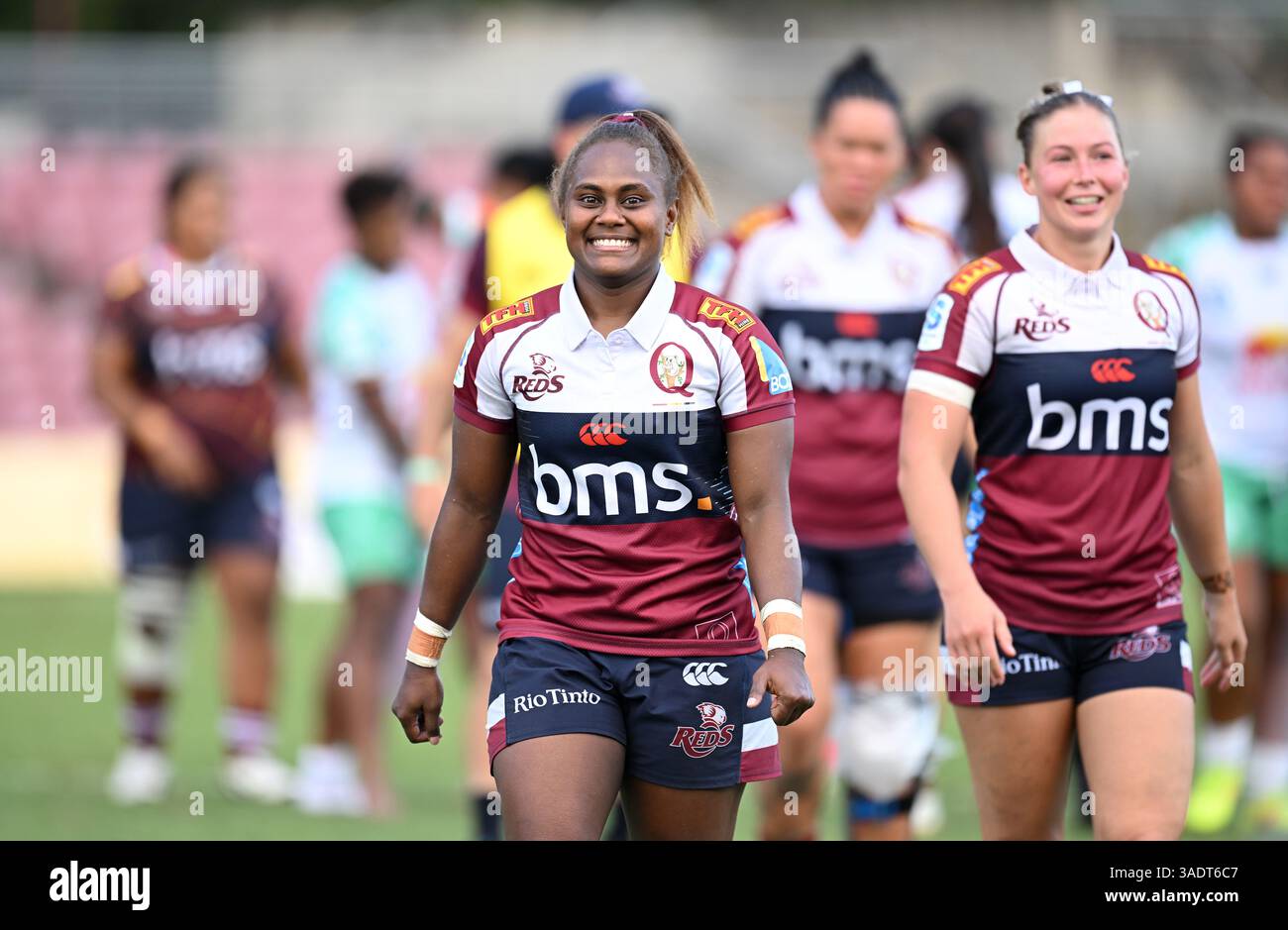 Ivania Wong of the Reds celebrates following the Super Rugby Women's ...