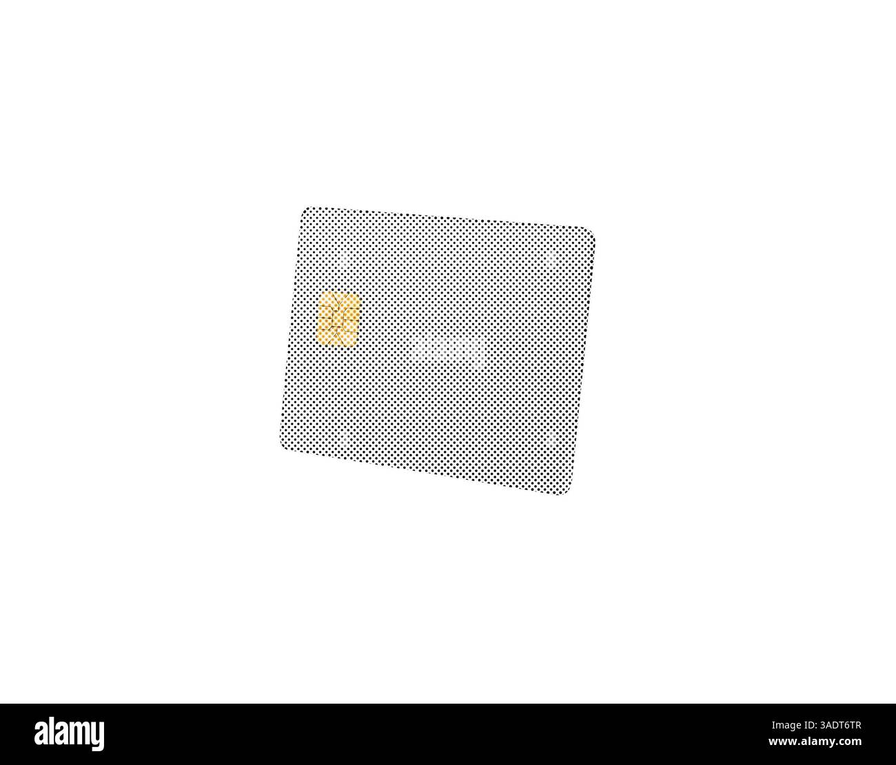 Card with retro halftone pattern. Plastic credit or debit card with ...