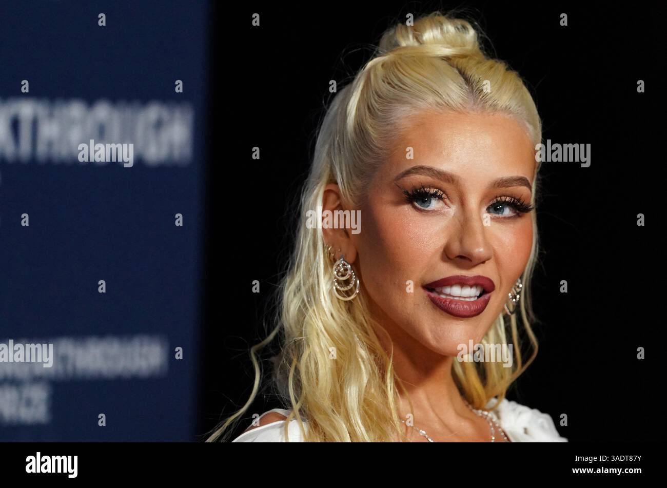Christina Aguilera arrives at the 11th Breakthrough Prize Ceremony on ...