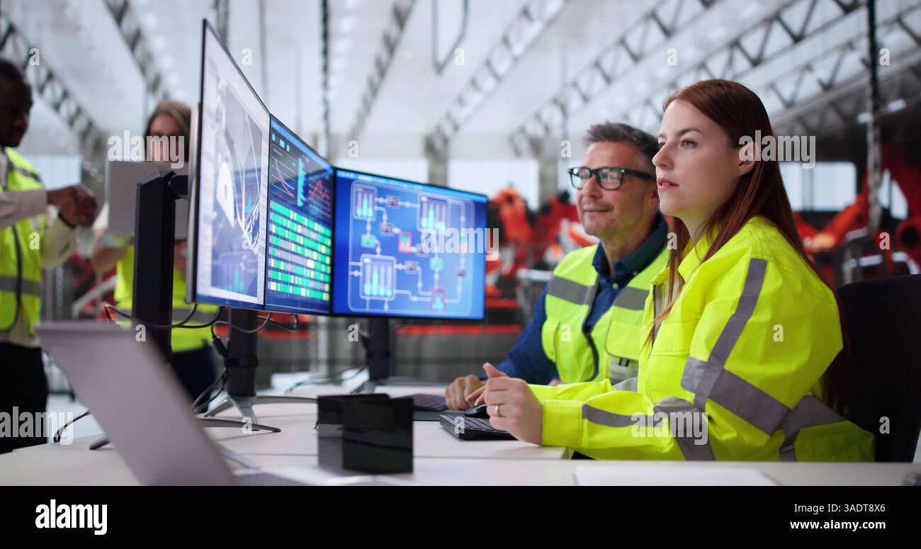 Engineer Monitors Electric Car Production Using SCADA System At Plant ...