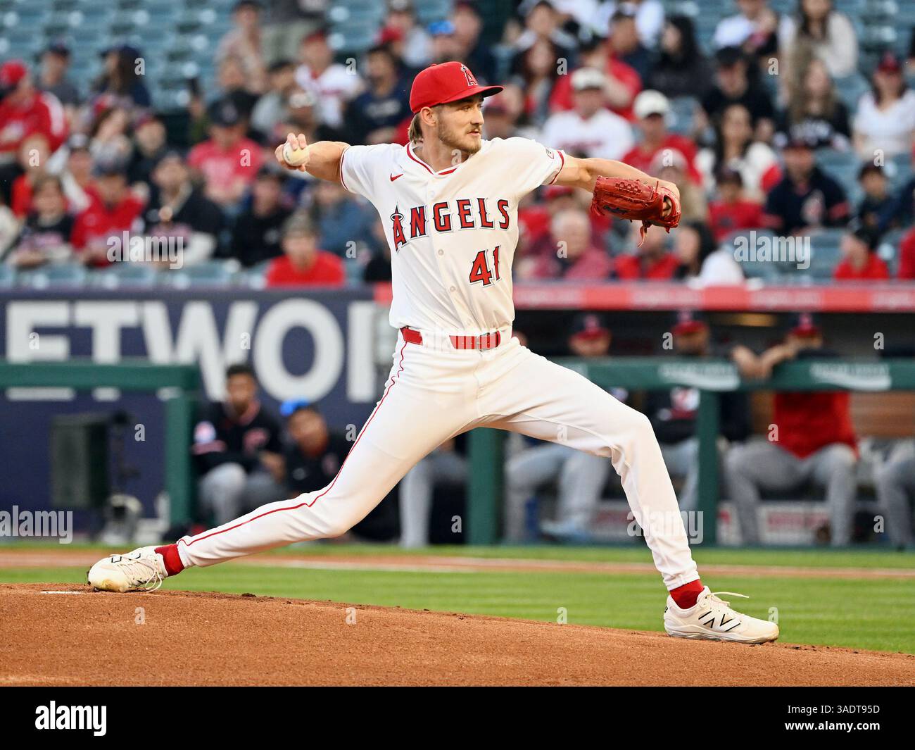 ANAHEIM, CA - APRIL 05: Los Angeles Angels pitcher Jack Kochanowicz (41 ...