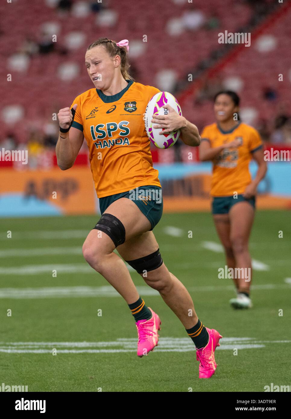 SINGAPORE, SINGAPORE. APRIL 5th 2025 HSBC Singapore 7s Rugby Australia ...