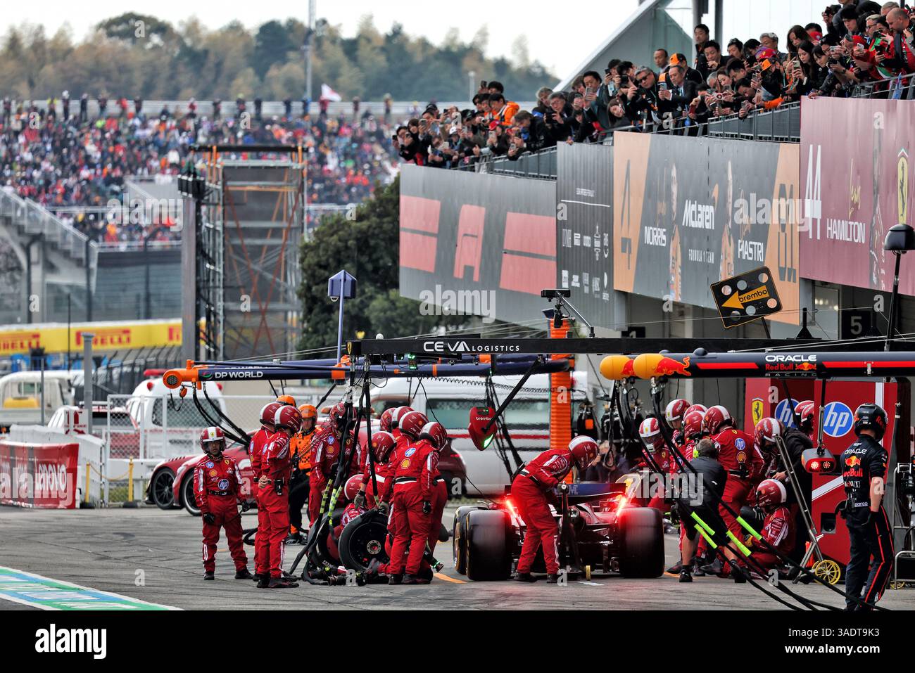 Lewis hamilton ferrari pit stop 2025 hi-res stock photography and ...