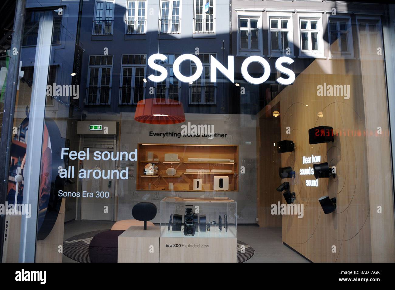 Copenhagen/ DenmarK/06 april 2025/ sonos showroom in danish hi fi store in copenhagen. (Photo ...