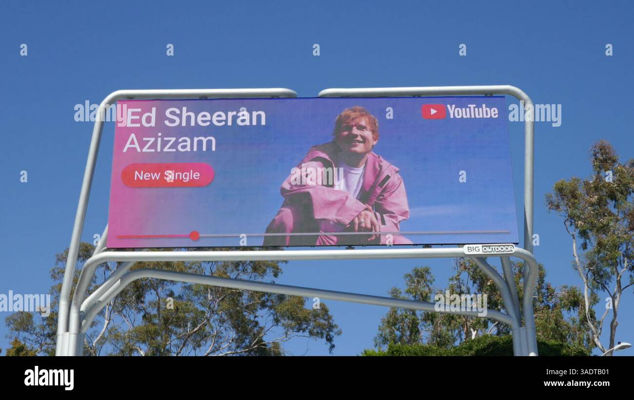 Los Angeles, California, USA 5th April 2025 Singer/musician Ed Sheeran ...