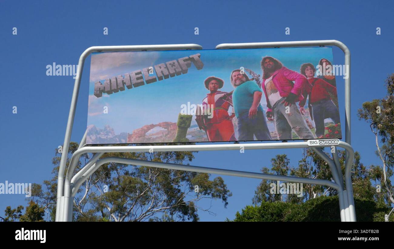 Los Angeles, California, USA 5th April 2025 A Minecraft Movie Billboard ...