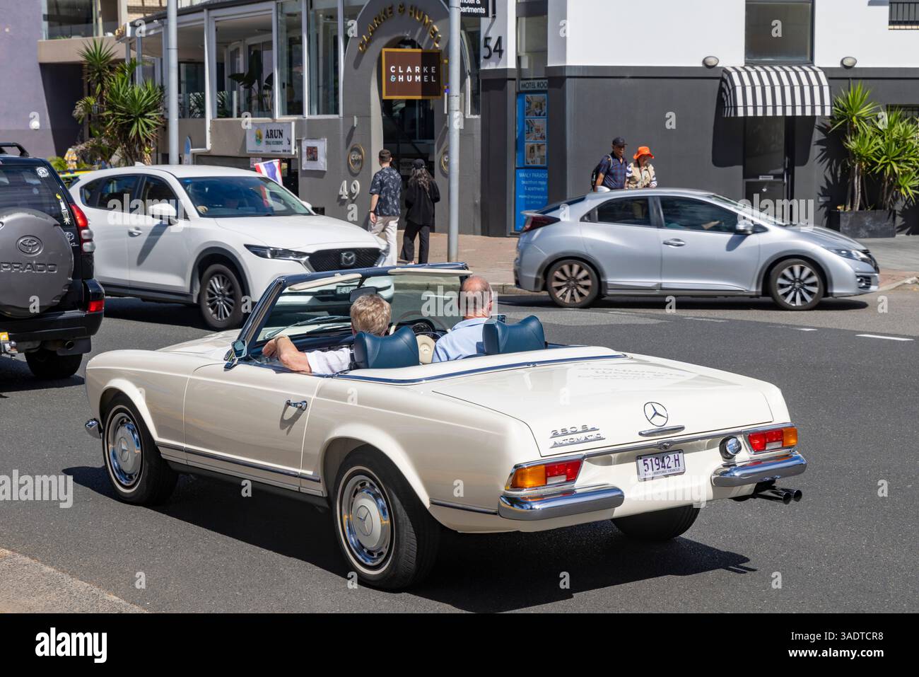 Mercedes Benz 280Sl automatic soft top convertible, 1970 model, being ...