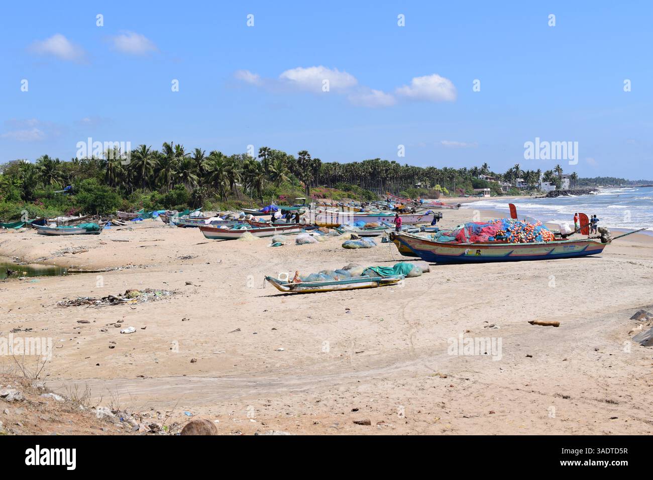 Serenity beach, Pondicherry, India Stock Photo - Alamy