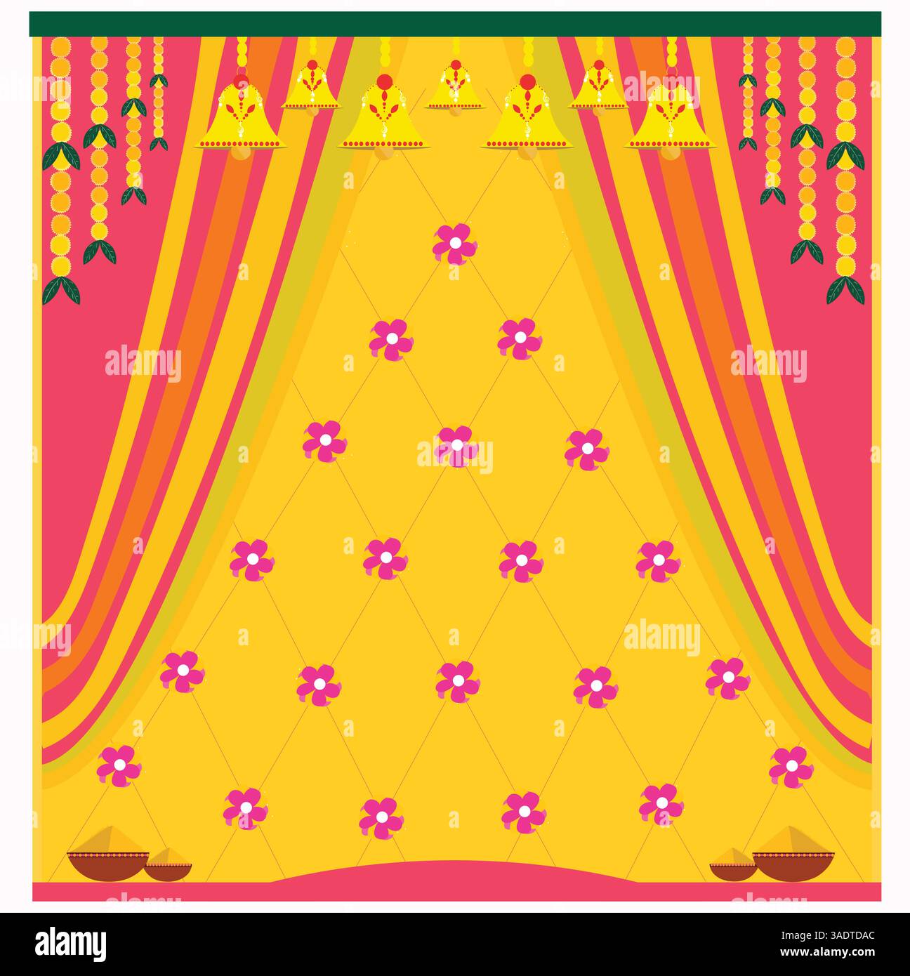 Haldi ceremony background for bride Stock Vector Image & Art - Alamy