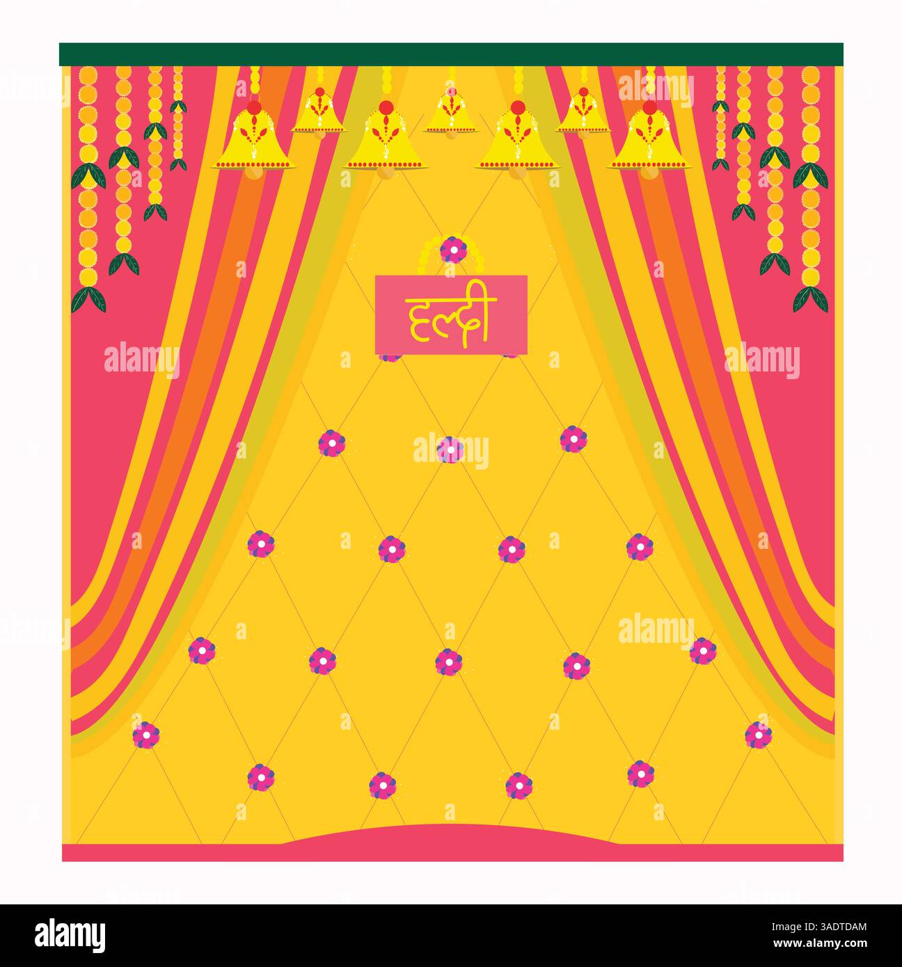 Haldi ceremony background for bride Stock Vector Image & Art - Alamy