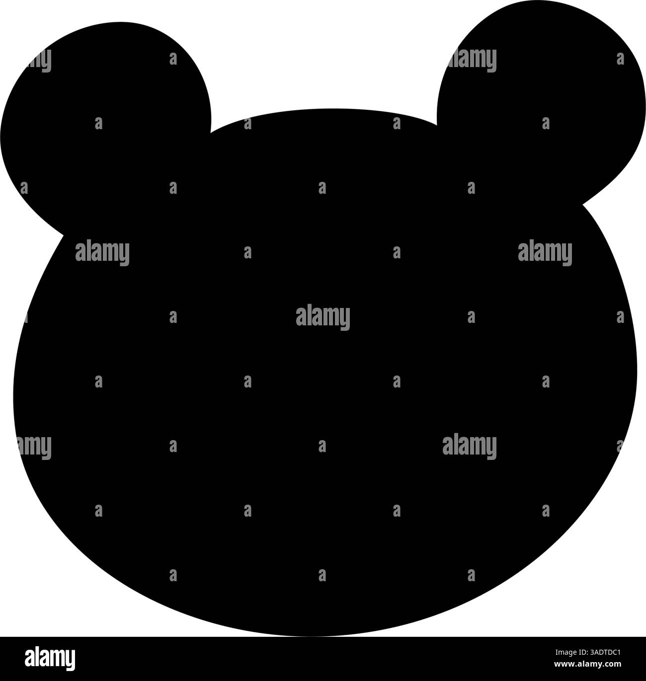 Cute doodle bear silhouette shape. Journal bullet sticker. Diary ...