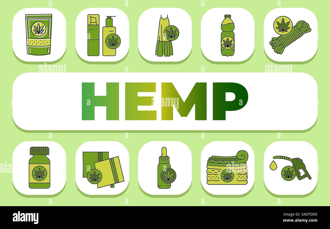 hemp text concept. Shablon for presentation and Infographics. Minimal ...