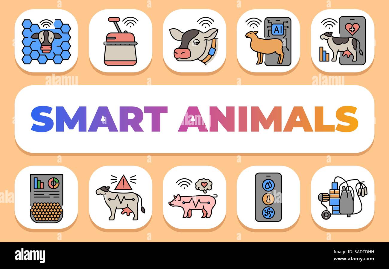 smart animals text concept. Shablon for presentation and Infographics ...
