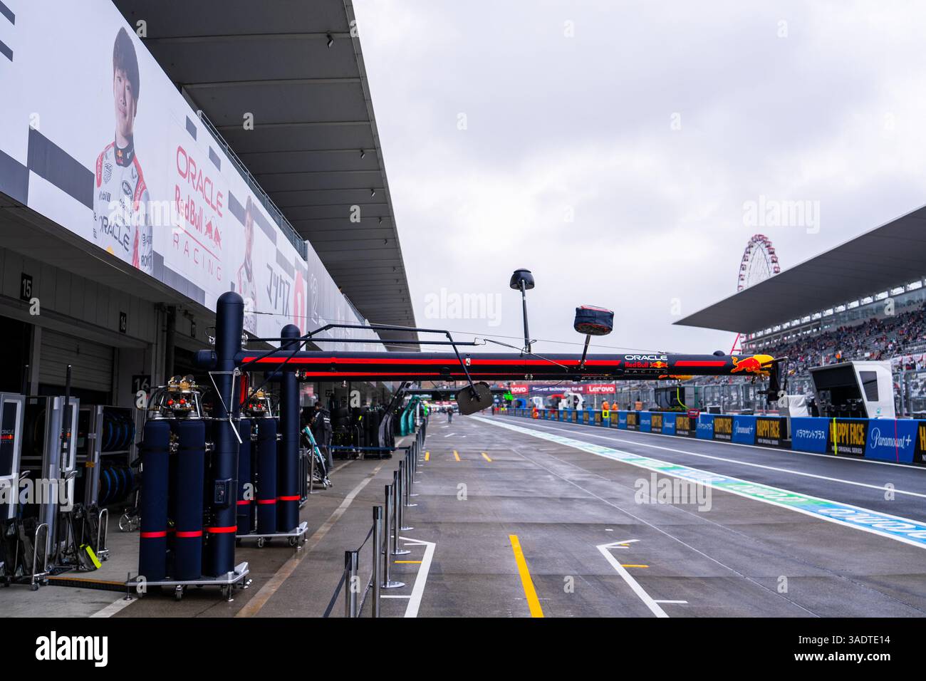 Suzuka, Japan. 06th Apr, 2025. Pit lane and Yuki Tsunoda (Jap) Of ...