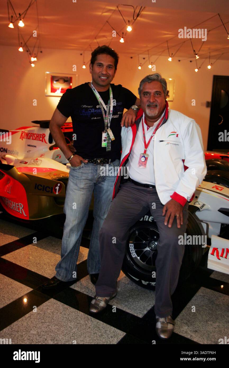 Sachin Tendulkar (IND) Indian Cricket Player at the Force India F1 Team ...