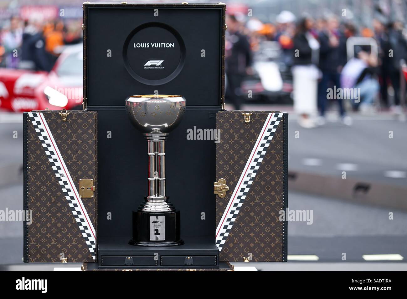 Suzuka, Japan. 06th Apr, 2025. SUZUKA, JAPAN - APRIL 6: Winner’s Trophy ...