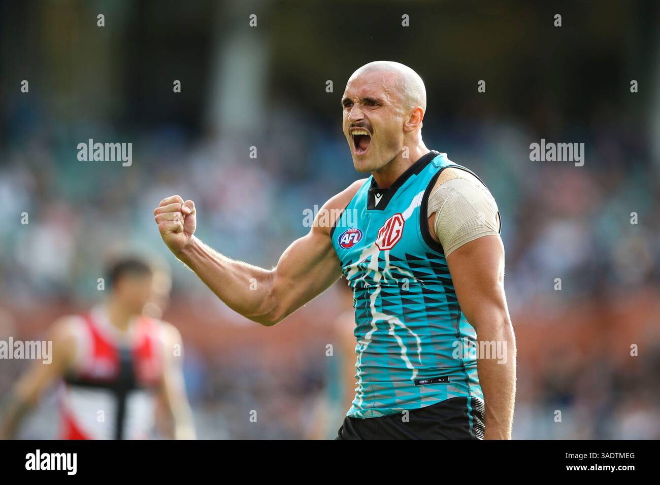 Adelaide, Australia. 06th Apr, 2025. Sam Powell-Pepper of the Power ...