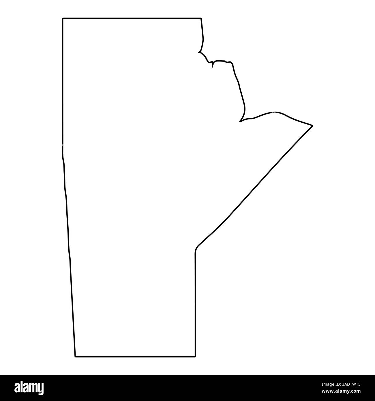 Distinctive Manitoba Outline, Canadian Province Geography Stock Vector ...