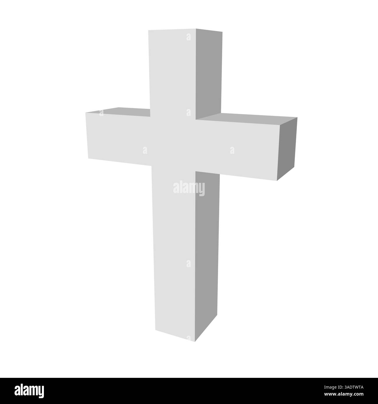 Solid White Christian Cross, Symbol of Faith and Religion Stock Vector ...