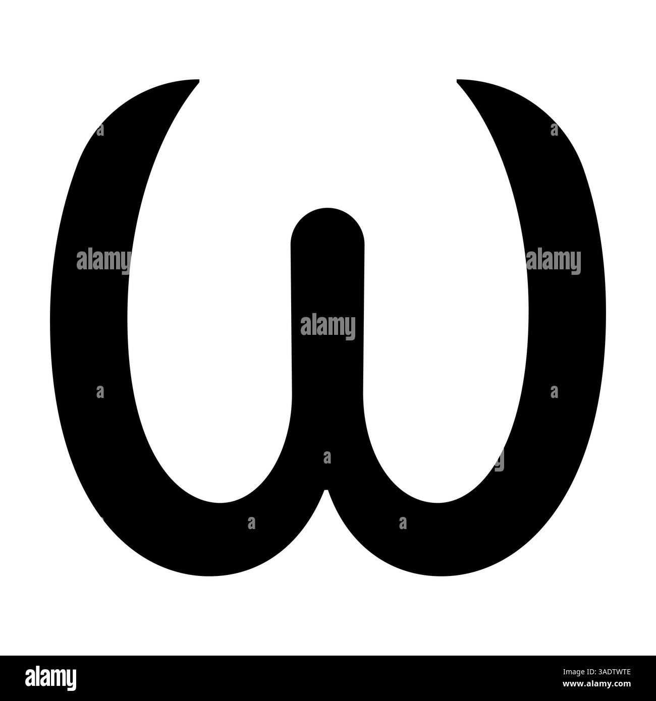 greek letter Omega Symbol, End Limit, or Angular Frequency Stock Vector ...