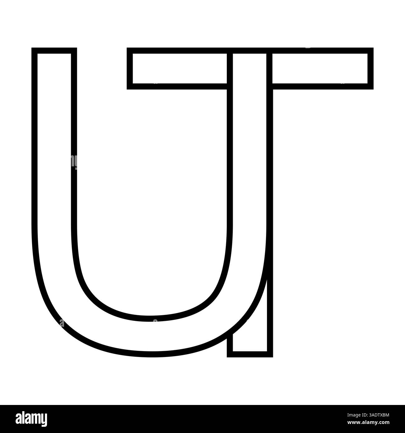 Logo sign ut tu icon double letters logotype u t Stock Vector Image ...
