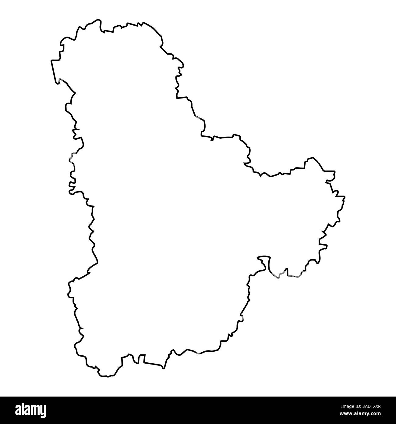 Kyiv Oblast Outline Map Administrative Ukrainian Region Border Stock ...