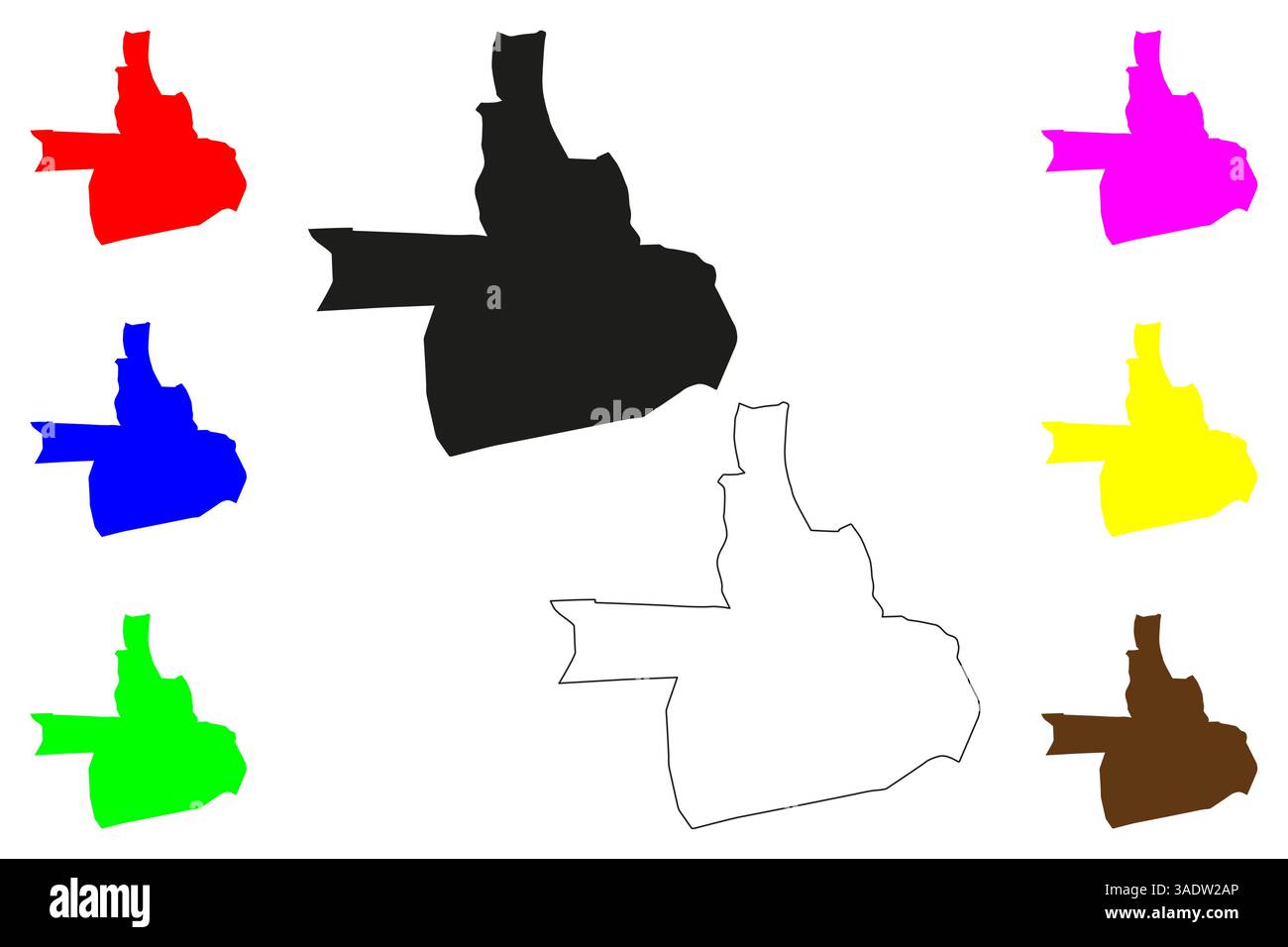Gondia city (Republic of India, State of Maharashtra) map vector ...