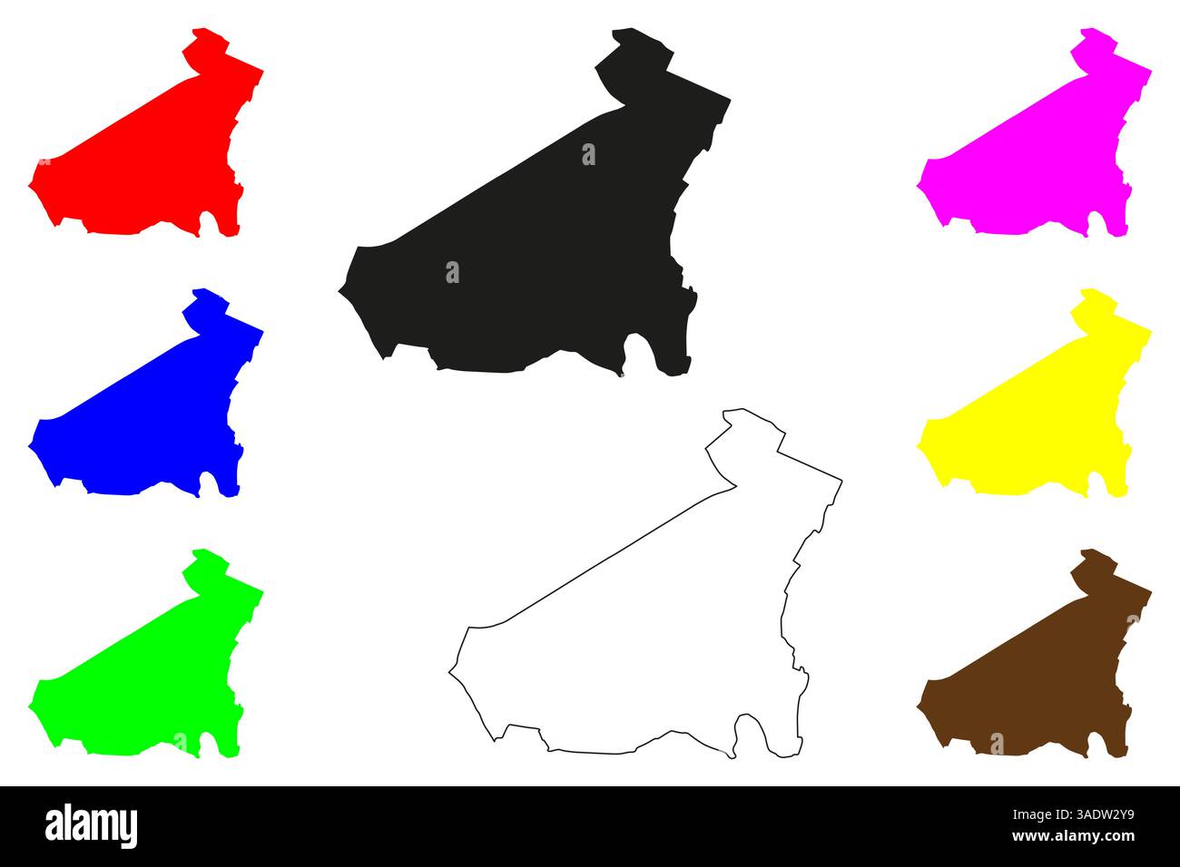 Gonda city (Republic of India, State of Uttar Pradesh) map vector ...