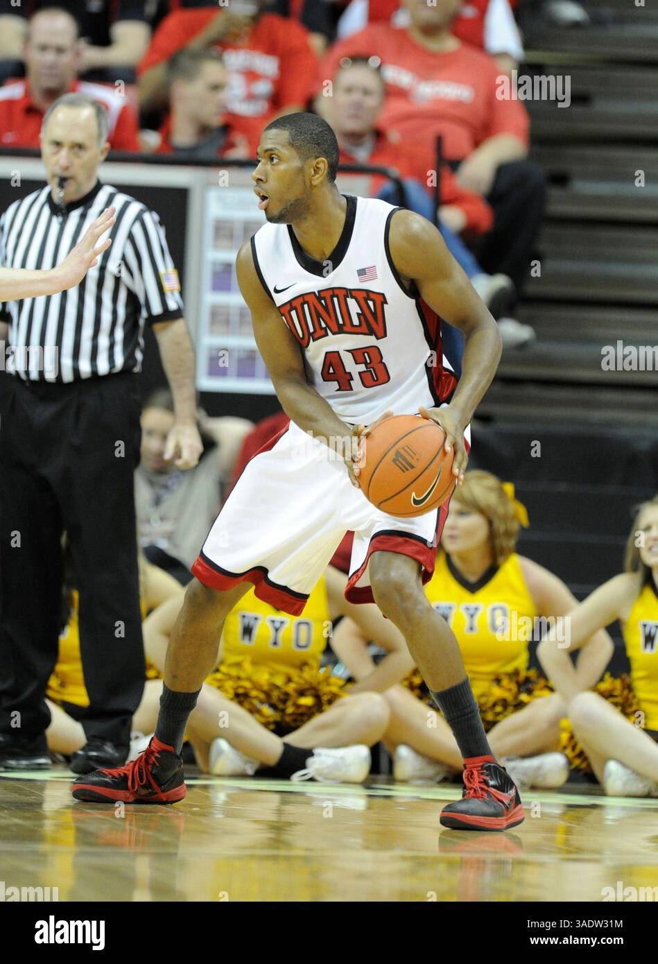 2012 MAR 08: UNLV's Mike Moser (43) during an NCAA Basketball Mountain ...