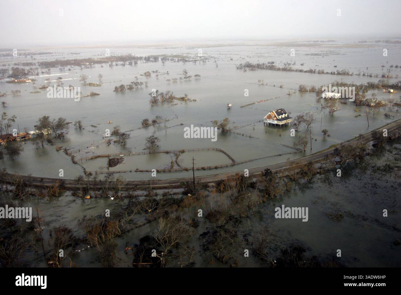 Sep 25, 2005; Cameron Parish, LA, USA; Much of the low lying areas of ...