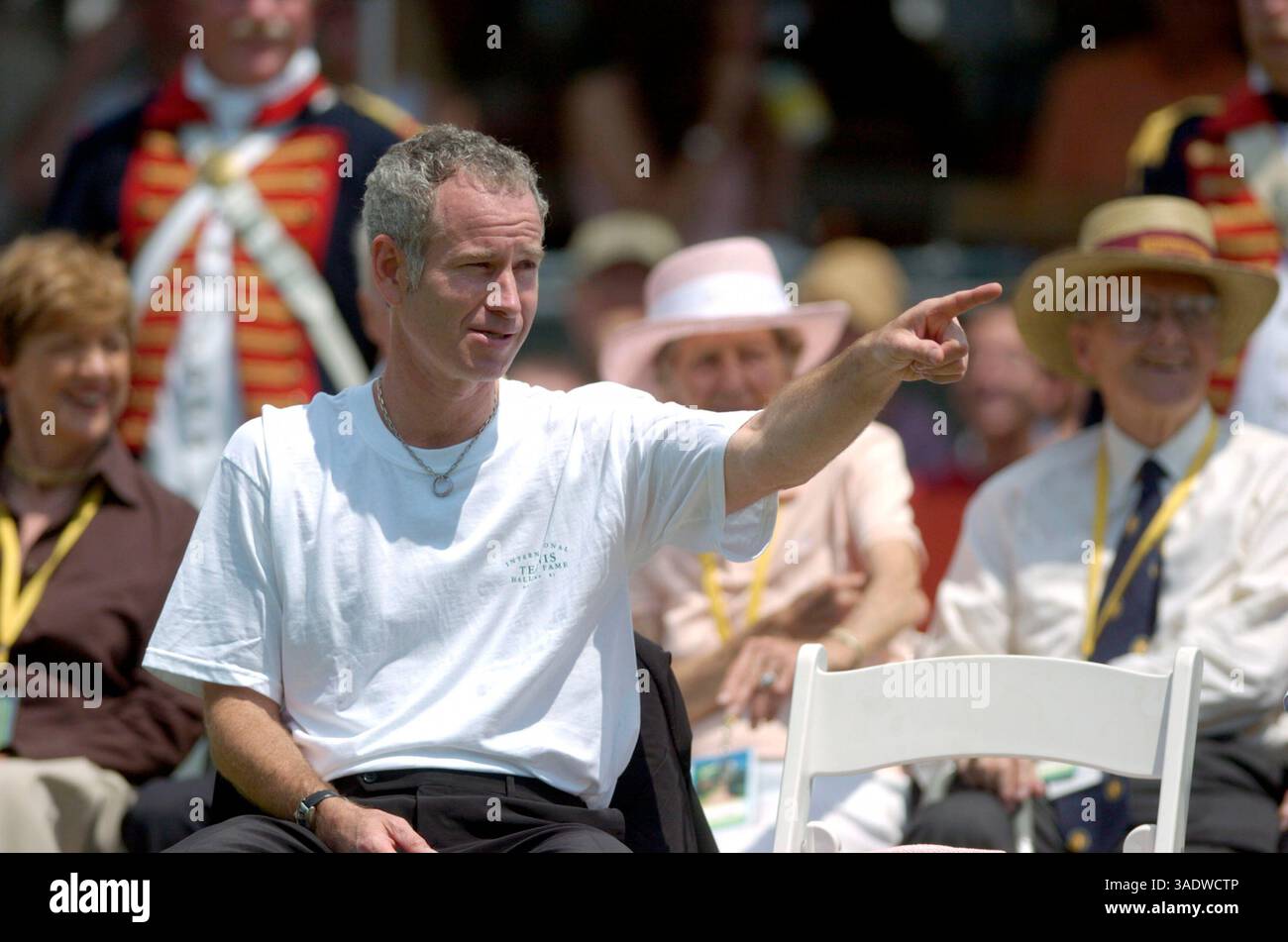 Jul 11, 2004; Newport, RI, USA; Tennis player JOHN MCENROE at the ...