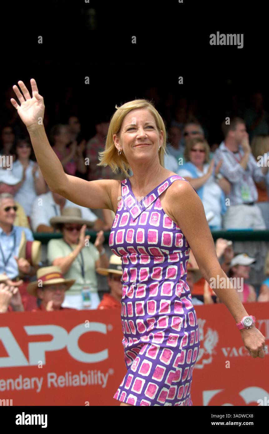 Jul 11, 2004; Newport, RI, USA; Tennis player CHRIS EVERT at the ...