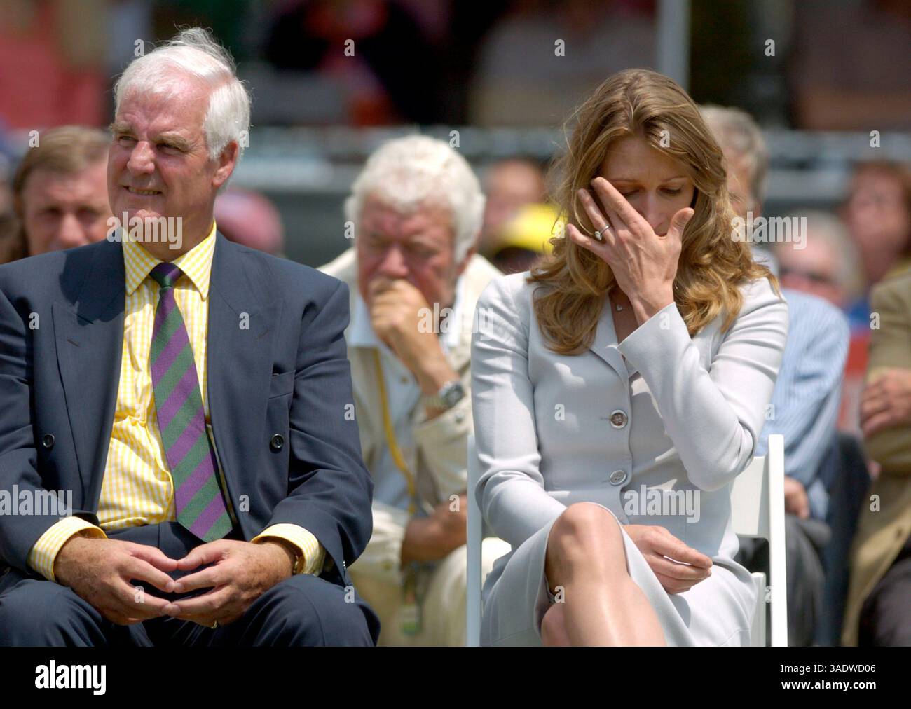 Jul 11, 2004; Newport, RI, USA; German Tennis star STEFFI GRAF gets ...