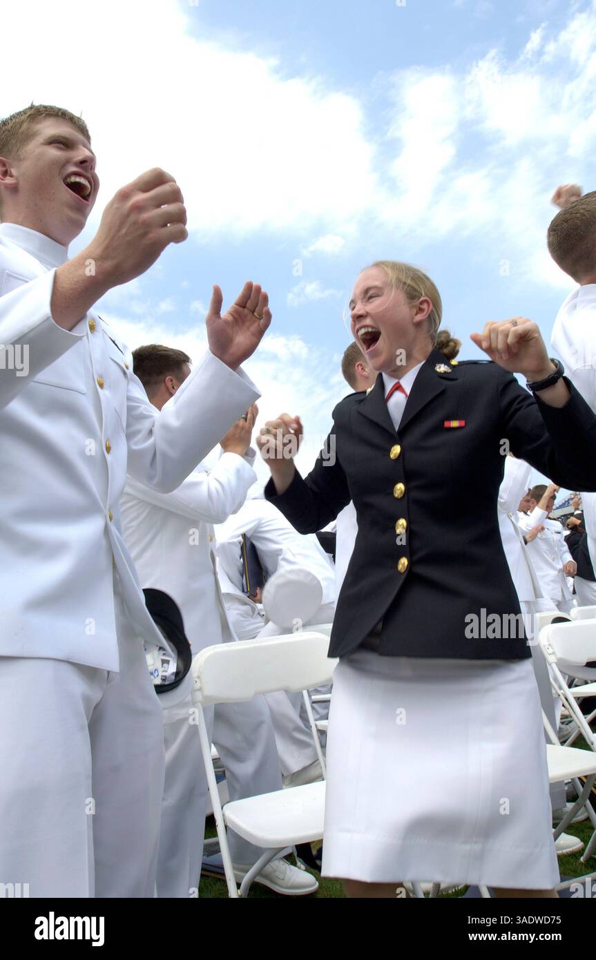 May 27, 2005; Annapolis, MD, USA; Trident Scholar Sarah Marie Coulthard ...