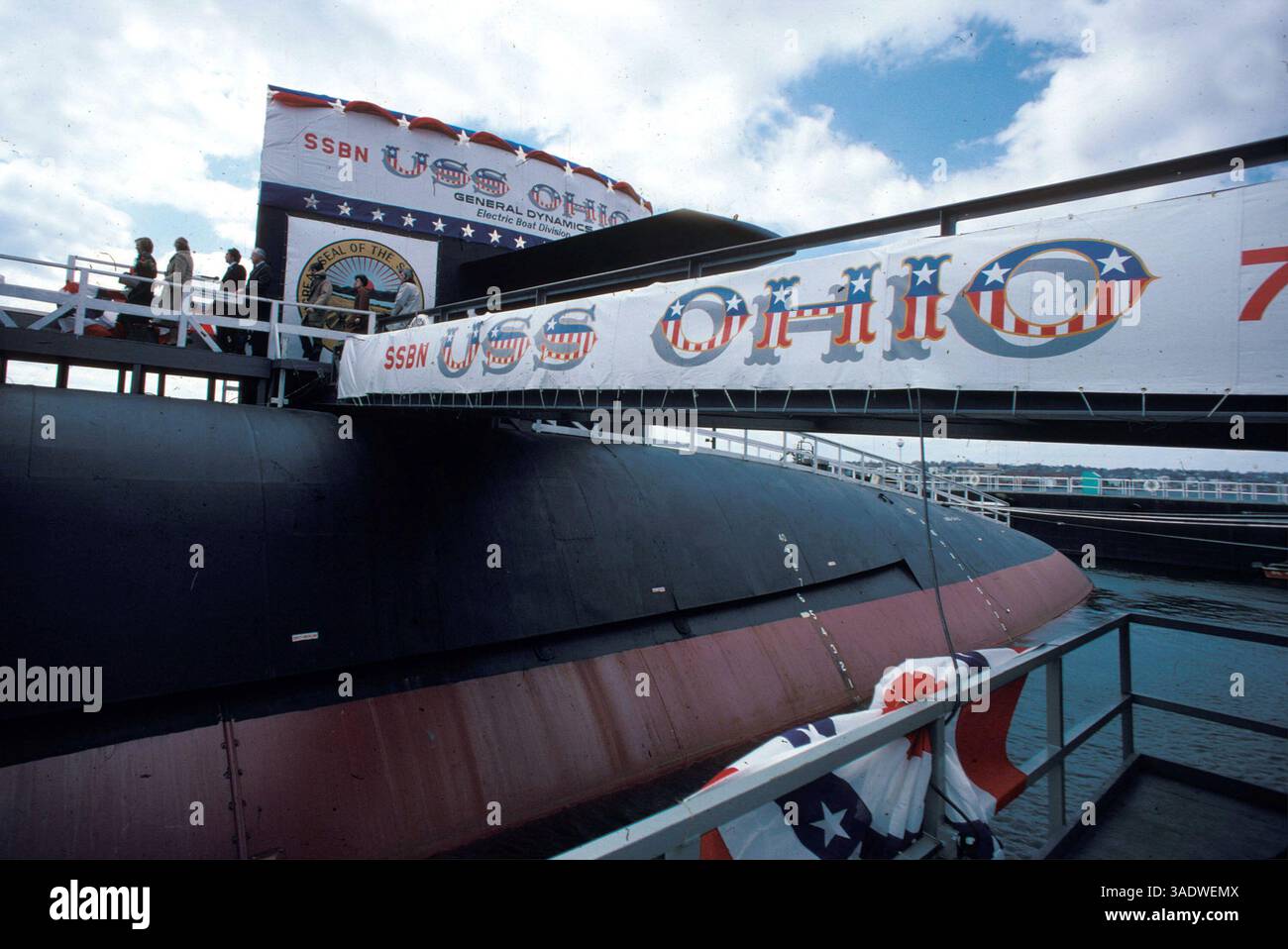Apr 07, 1979; Groton, CT, USA; The USS OHIO was launched and christened ...