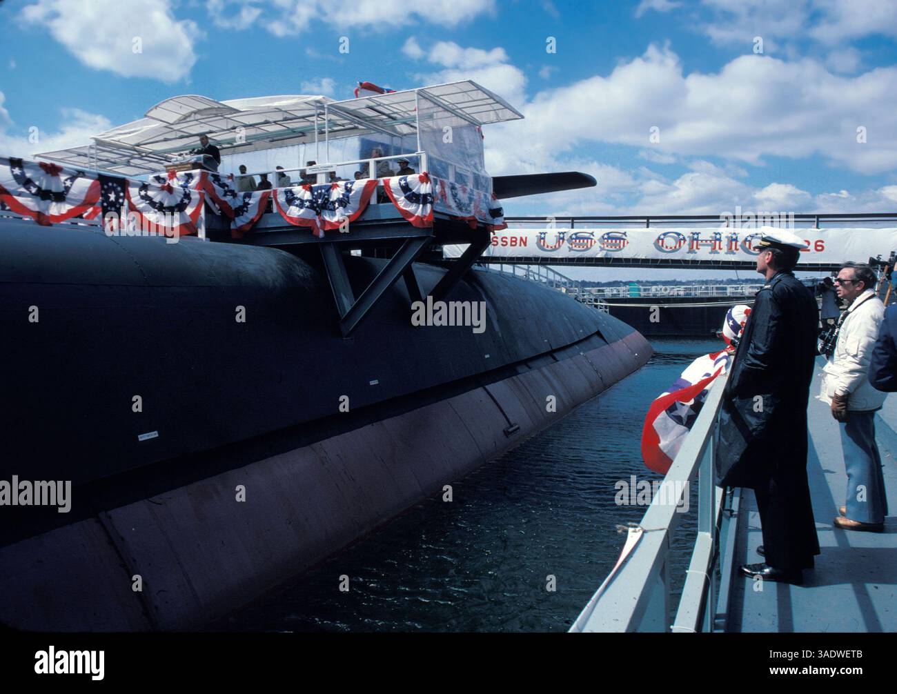 Apr 07, 1979; Groton, CT, USA; The USS OHIO was launched and christened ...