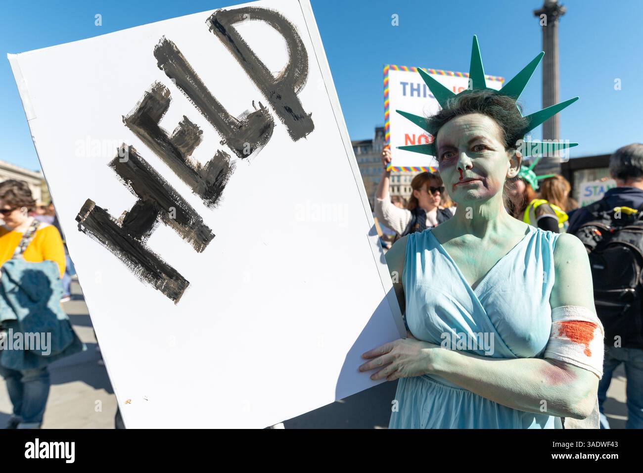 London, UK, 5 April 2025. People gathered at The ‘Hands Off!’ Protest ...